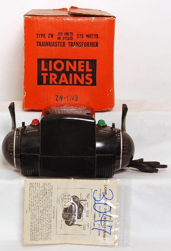 Lionel Type Zw 275 Watts Transformer In Orange