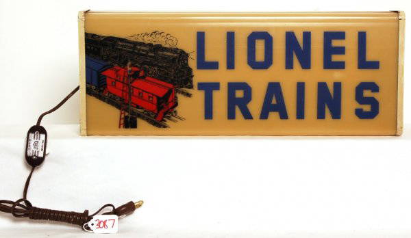 Lionel Dealer Service Station Lighted Sign