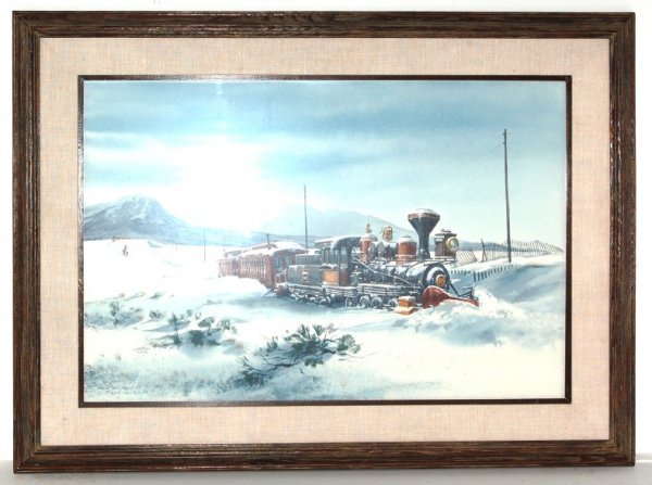 Frank Loudin Òhard Winter Of Ô87ó Watercolor