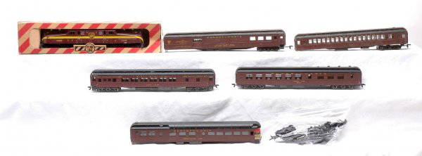 Ho Penn Line Gg1 Loco Five Rivarossi Passengers