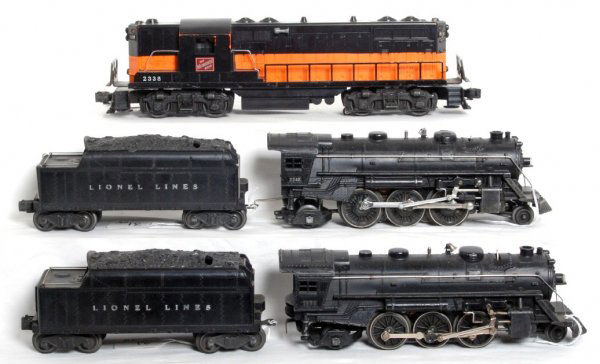 31: Lionel 2338, 1666, 2466WX, 224E, tender