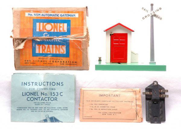 Lionel Postwar 45n Automatic Gateman Like New Ob