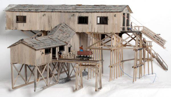 Custom Built Wooden Mine Head/coal Tipple O Gauge