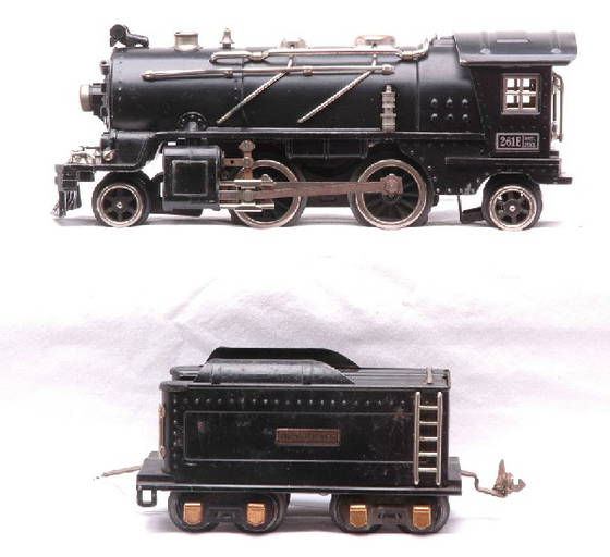 Lionel Prewar 261e Black Loco W/261t Tender
