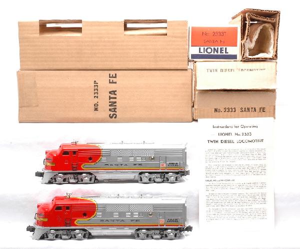 Lionel 2333 Santa Fe F 3 Aa Diesels Ln Boxed