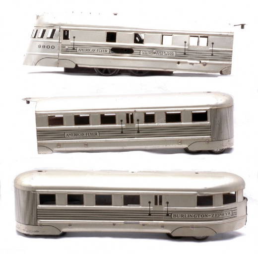 Af Litho Burlington Zephyr Streamliner Pass Set