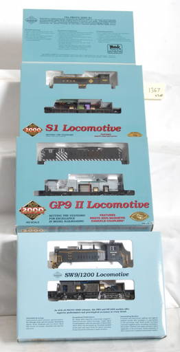 3 Proto 2000 Sw1, Sw9, Gp9, Atsf, Erie, Wabash
