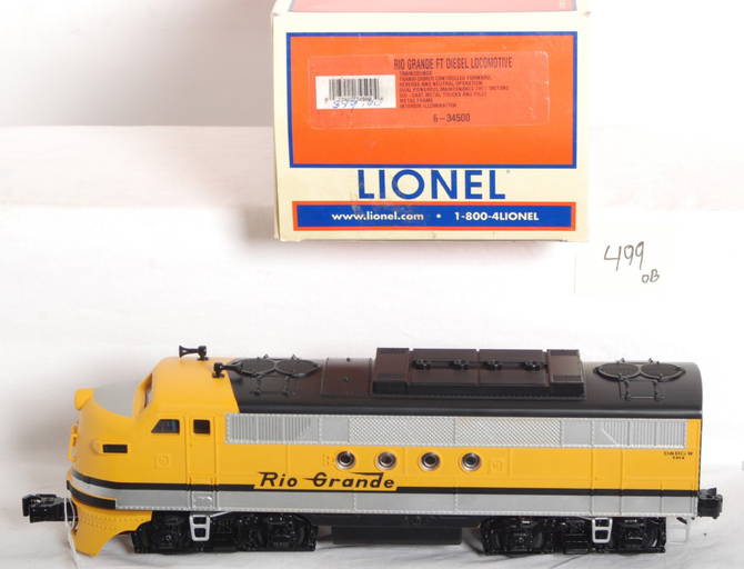 Lionel Rio Grande Ft Diesel Locomotive 34500