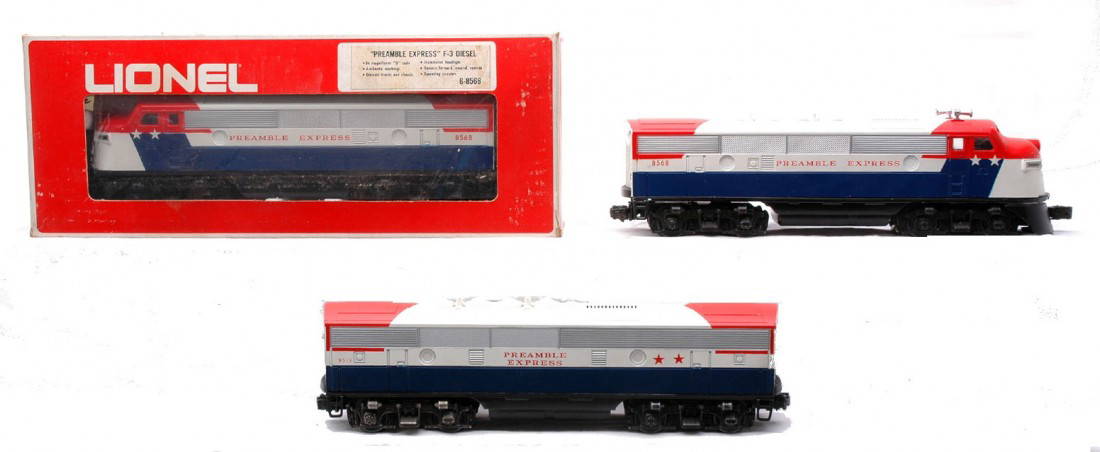 Lionel 8568 Preamble Express F3 & Pe Dummy Ab