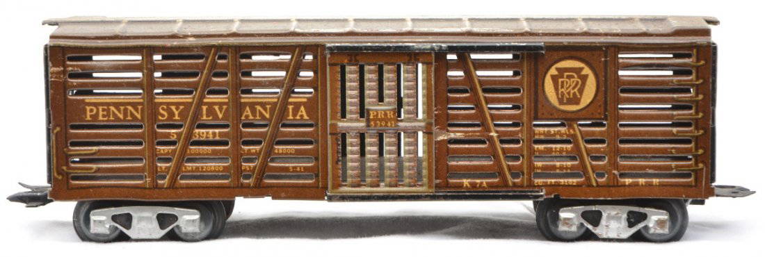 Marx Litho 3/16 Inch 53941 Brown Prr Stock Car