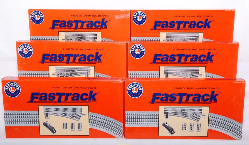 6 Lionel Fastrack 072 Remote Switches