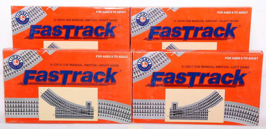 4 Lionel Fastrack 036 Manual Switches