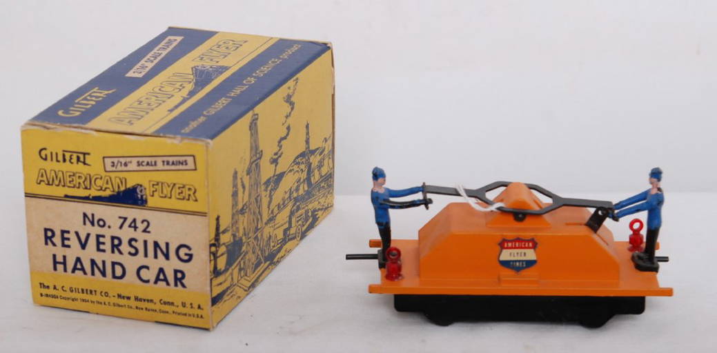 American Flyer 742 Reversing Hand Car In Ob