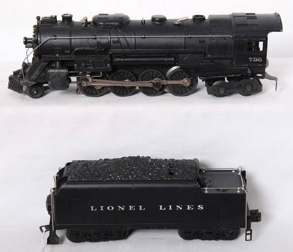 Lionel 736 Steam Loco And 2426w Whistle Tender