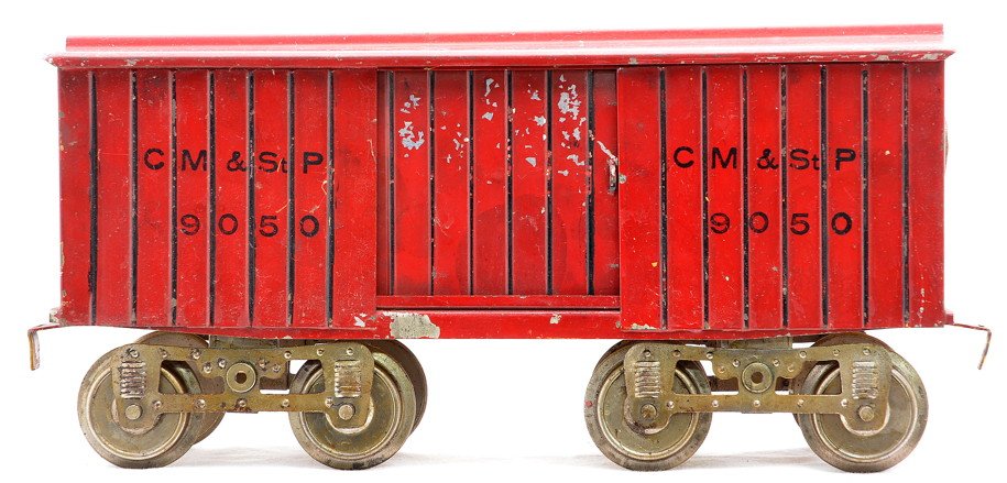 Lionel 14 Red Boxcar w/Yellow Painted Under Frame