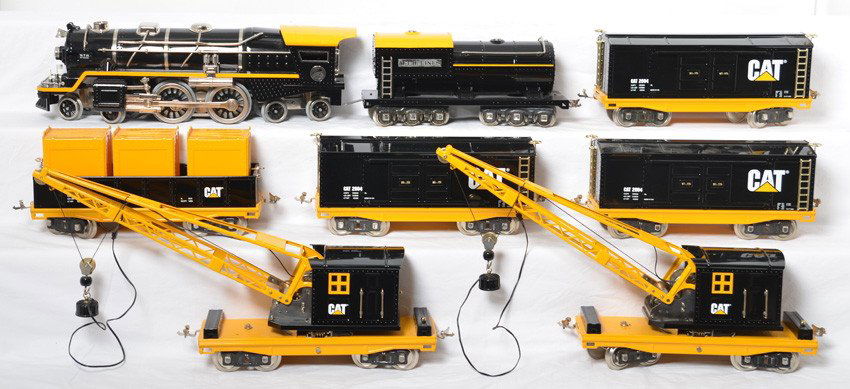 MTH RailKing G and 1 gauge CAT Caterpillar trains