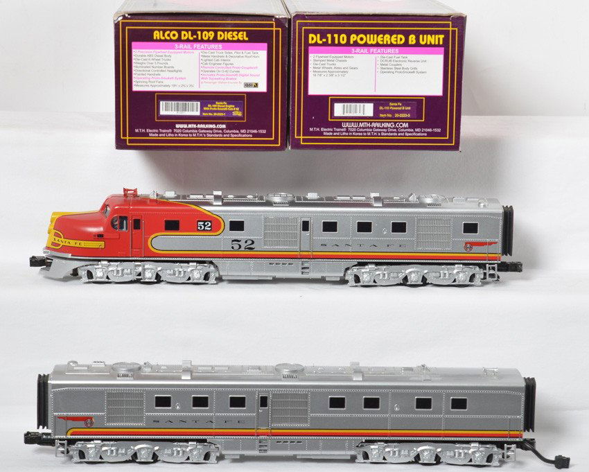 MTH Santa Fe Alco Dl-109 And Dl-110 B Unit