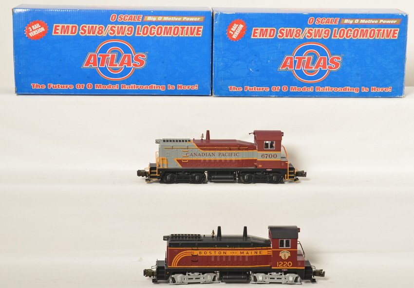 2 Atlas O SW8 and SW9 Canadian Pacific and B&M