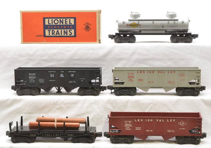 Lionel Freights 3451 3454 6456 6456 6465