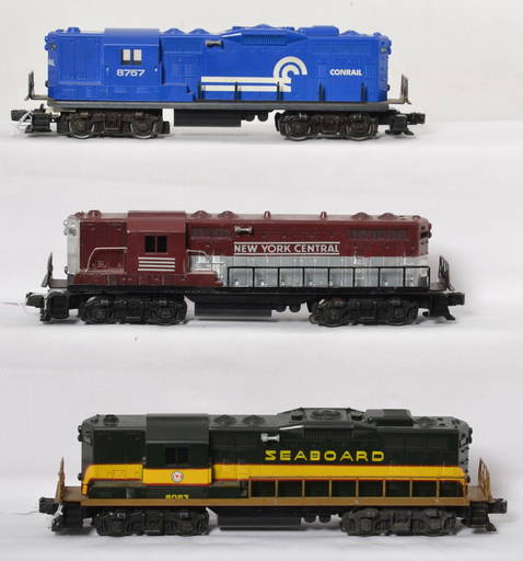 Three Lionel Gp Diesel Road Switcher Locomotives