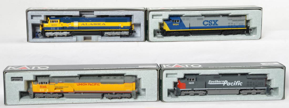 Kato Ho Locomotives Up, Sp, Alaska, Csx Sd90, Sd70, Etc