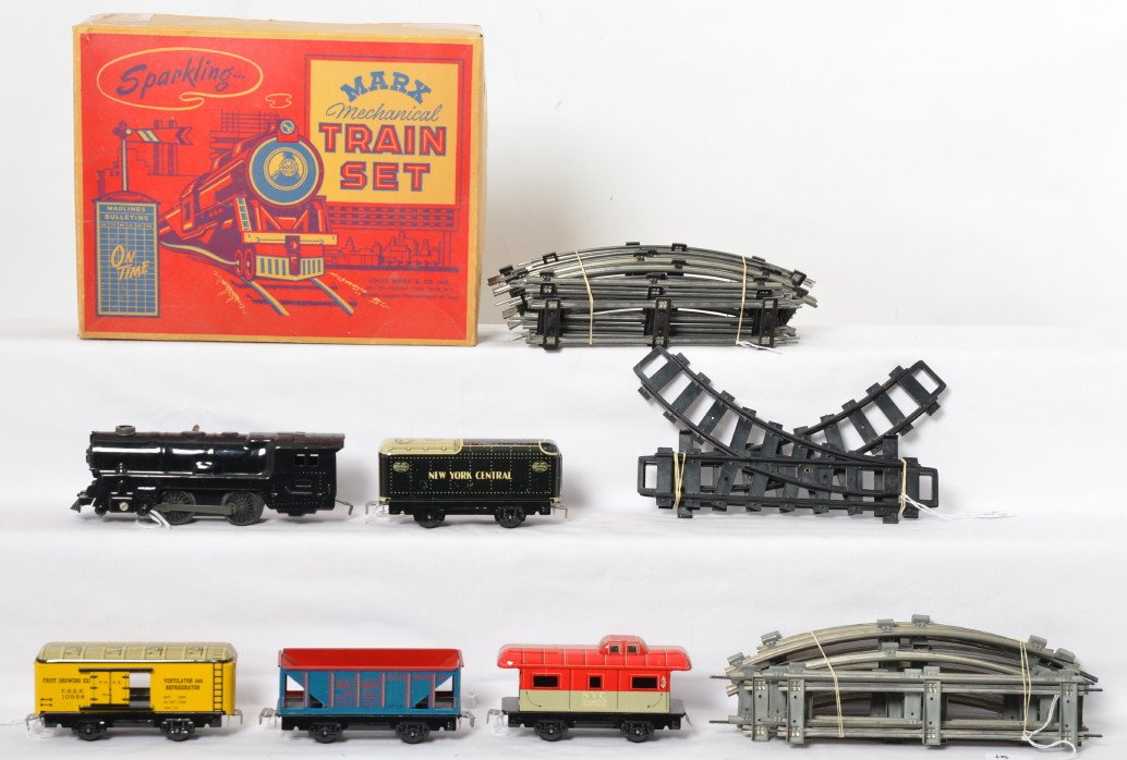 Marx Sparkling Mechanical Train Set In Original Box