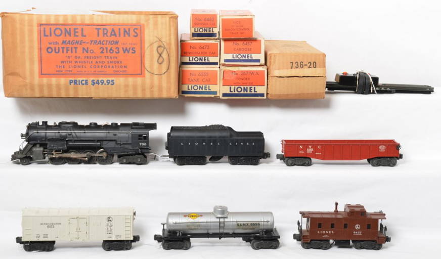 Lionel Outfit No. 2163 Ws 736 Freight Set In Ob
