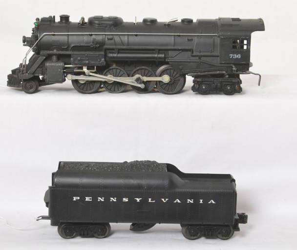 Lionel 736 Steam Locomotive And Pennsylvania Whistle