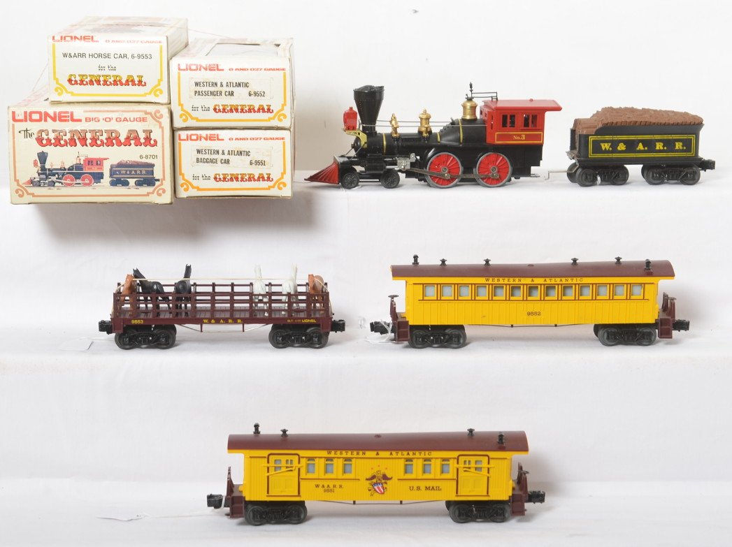 Lionel W&arr The General Train, 8701, 9551, 9552, 9553