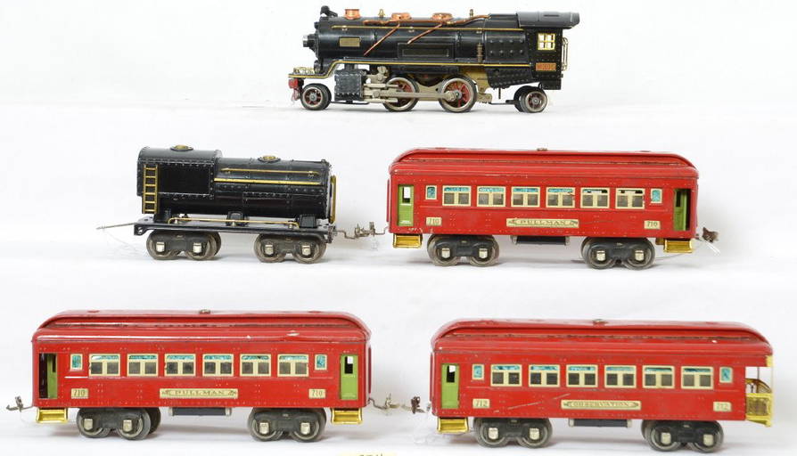 Lionel 260 E/tender With 710, 710, 712 Passenger Cars