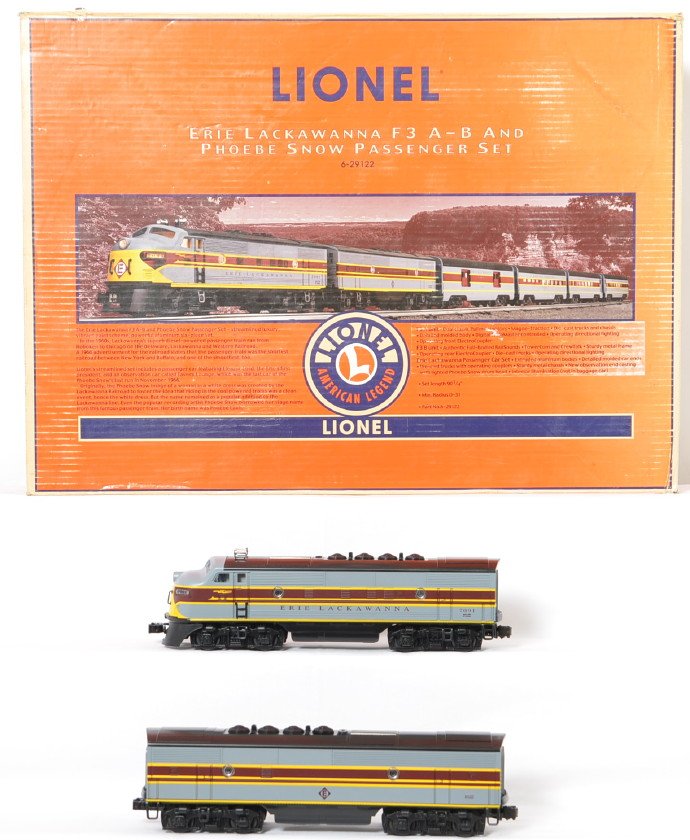 Lionel 29122 Erie Lackawanna Phoebe Snow passenger set