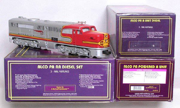 Mth Santa Fe Alco Pa A B B A Set, Obs Atsf