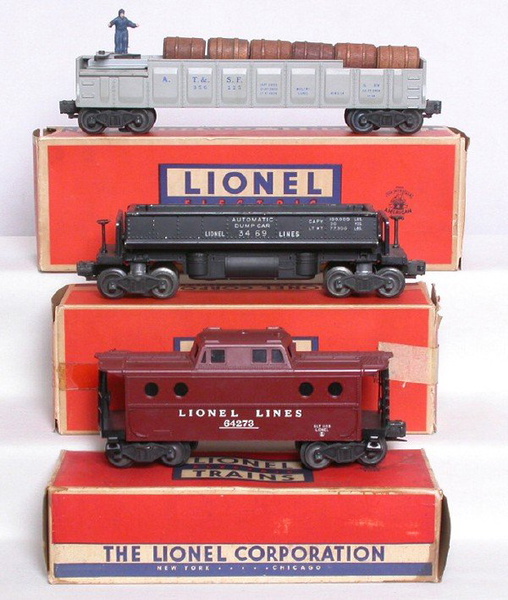 Lionel 3469 Dump 3562 25 Barrel 6427 Caboose Obs