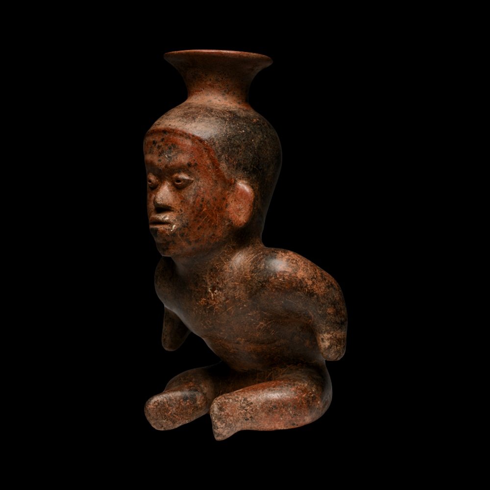 Exhibited Pre-columbian Colima Hunchback Dwarf