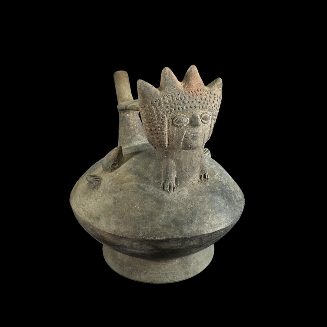 Pre-columbian Lambayeque (sican) Whistling Vessel Auction