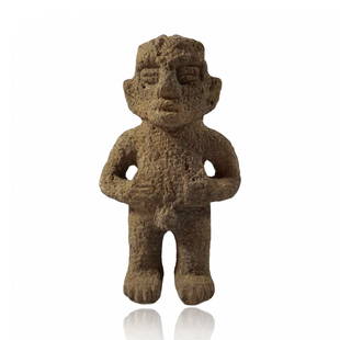 Costa Rican Stone Standing Nude Figure