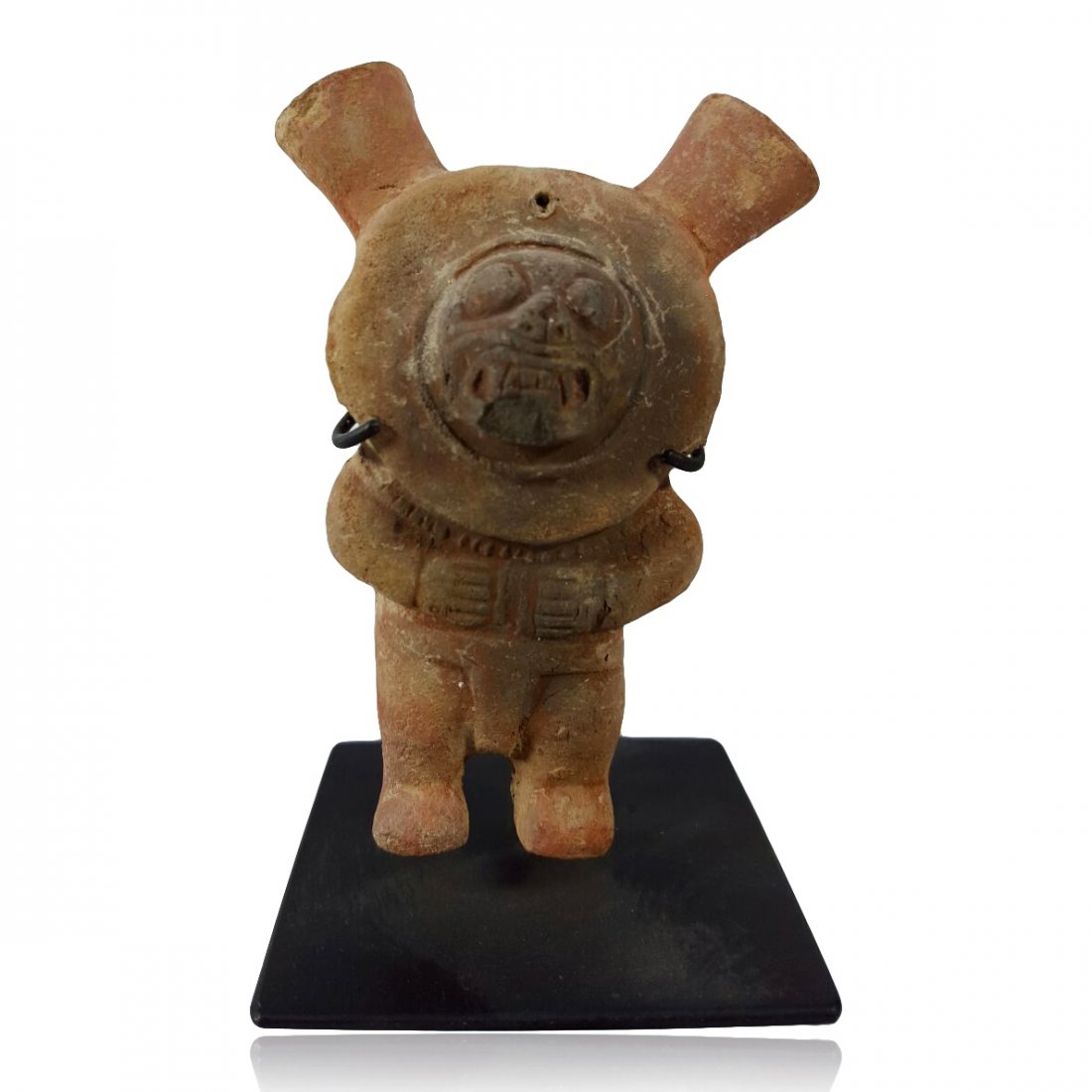 Pre Columbian Jamacoaque Whistle Shaman Figure