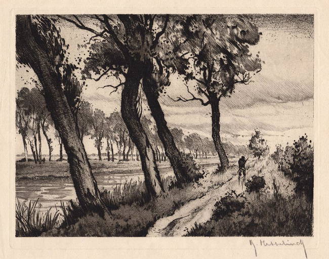 Roger Hebbelinck Hand Signed Etching Artist Collection