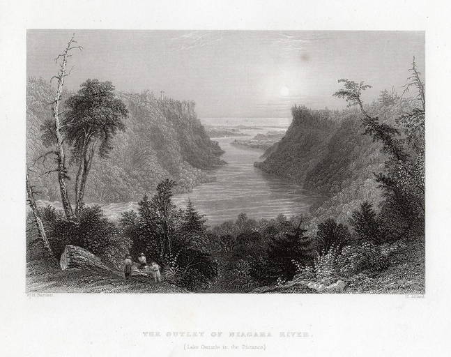 William Henry Bartlett Outlet Of Niagara River 1838