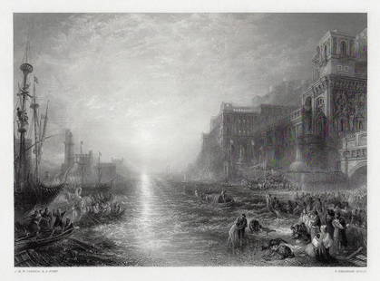 Joseph Mallord William Turner 1863 Engraving Regulus Leaving Carthage