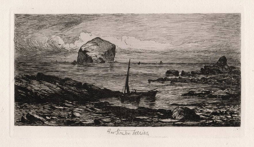 Buy George Stratton Ferrier The Bass Rock 1879 etching | KCM Galleries ...