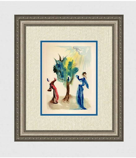 1960 Salvador Dali Tree Penitence Authentic Woodcut