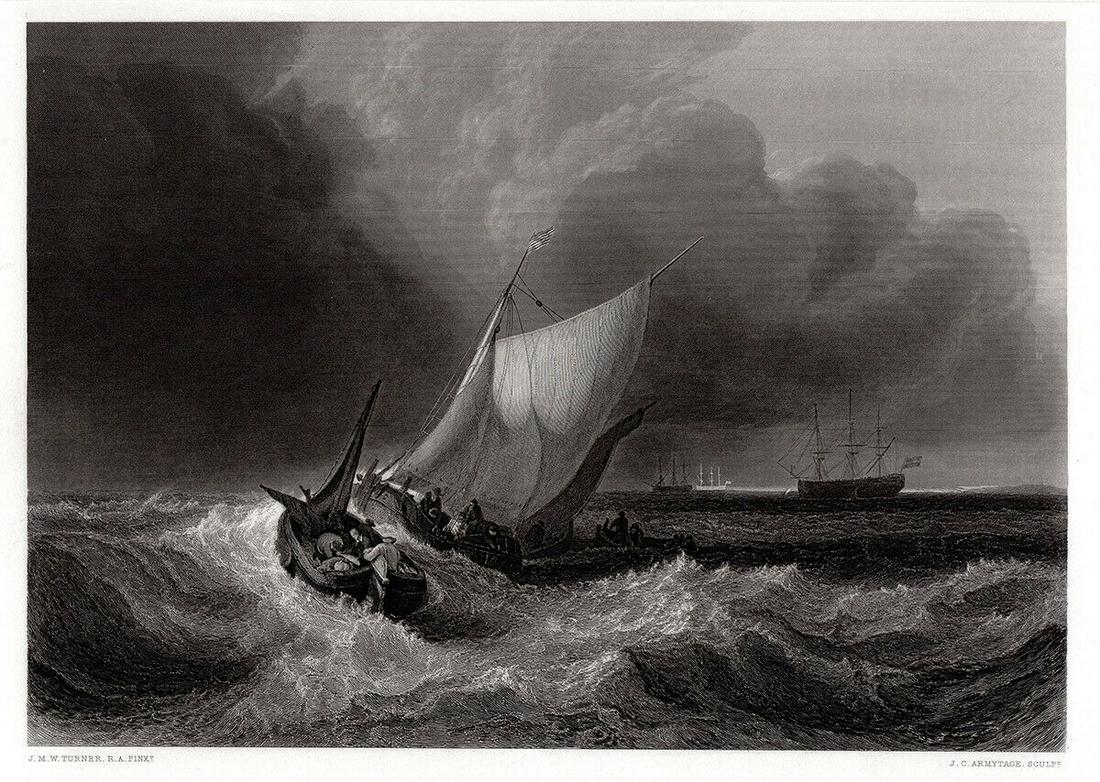 Joseph Mallord William Turner Dutch Boats In A Gale (the Bridgewater ...