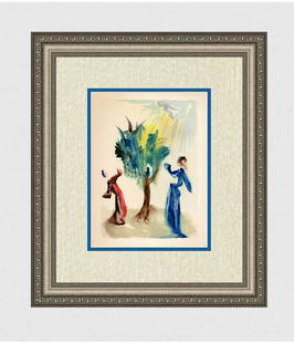 1960 Salvador Dali Tree Penitence Authentic Woodcut