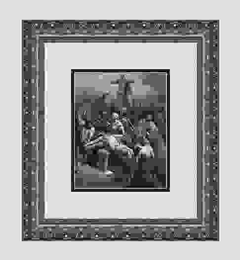 Gustave Dores Bible Signed 1800s Woodcut Christ Nailed To The Cross