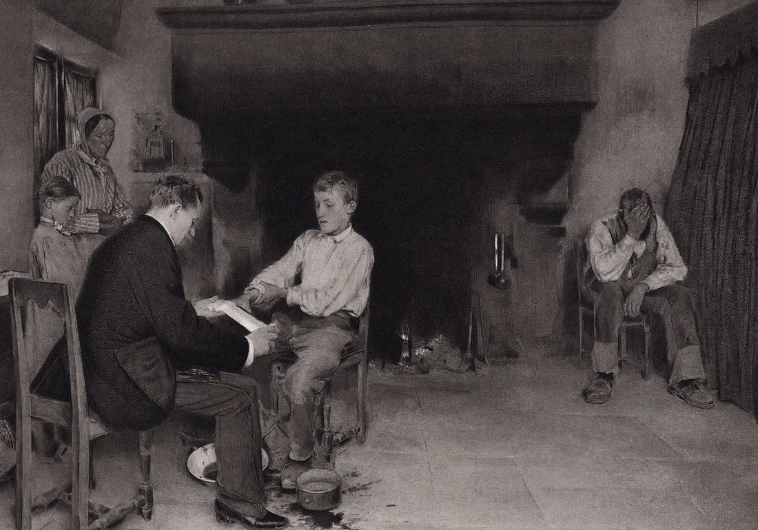 Buy 1800s Dagnan Bouveret Antique Print Injury Of A Boy Signed Framed ...