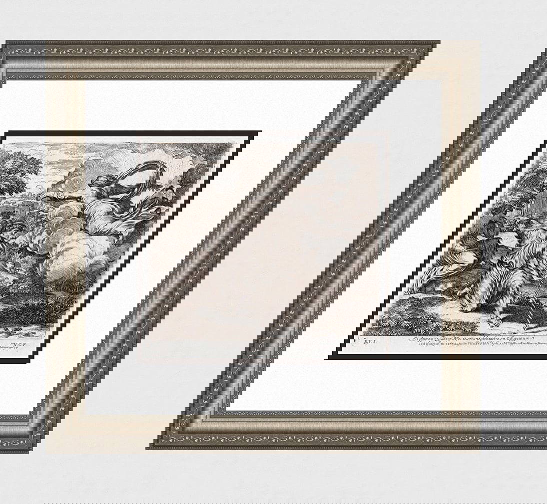 Raphael 1649 Engraving Vatican God Appears To Isaac Auction