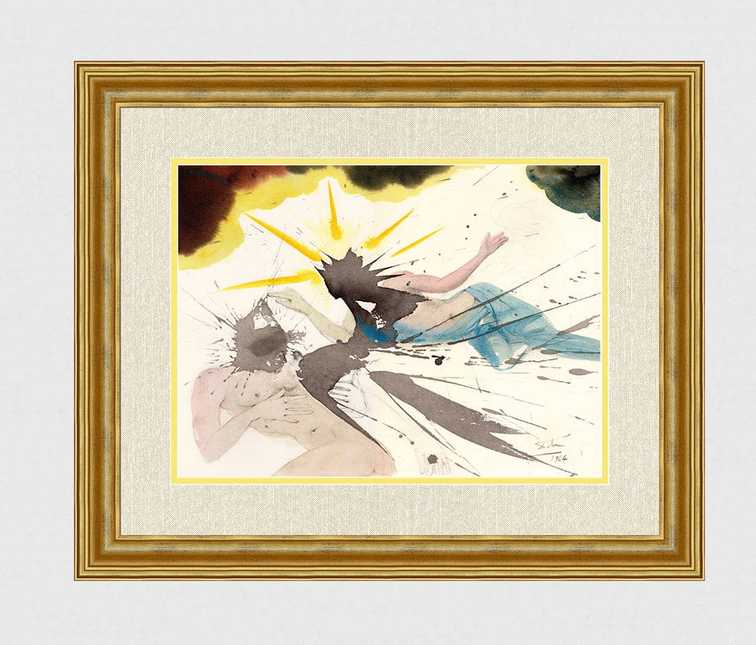 Dali 1967 Biblia Sacra Resurrection Authentic Framed Lithograph Auction