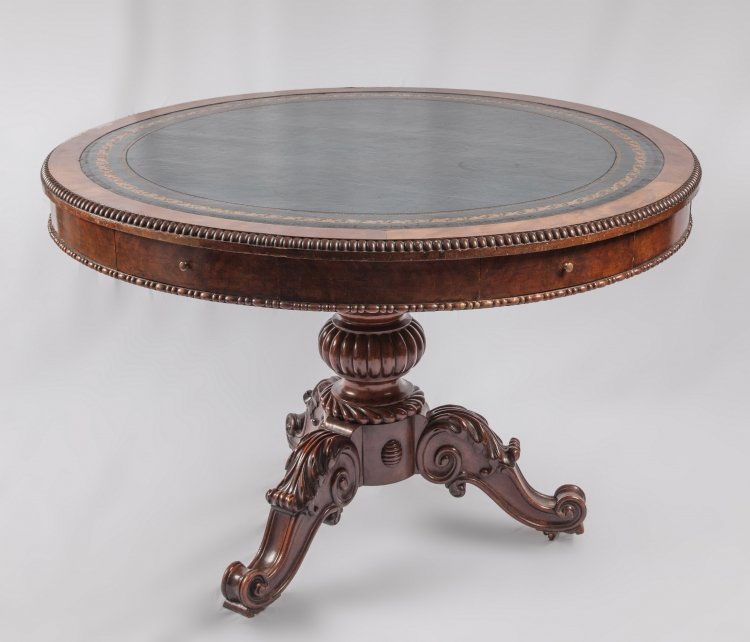 A circular Library Table