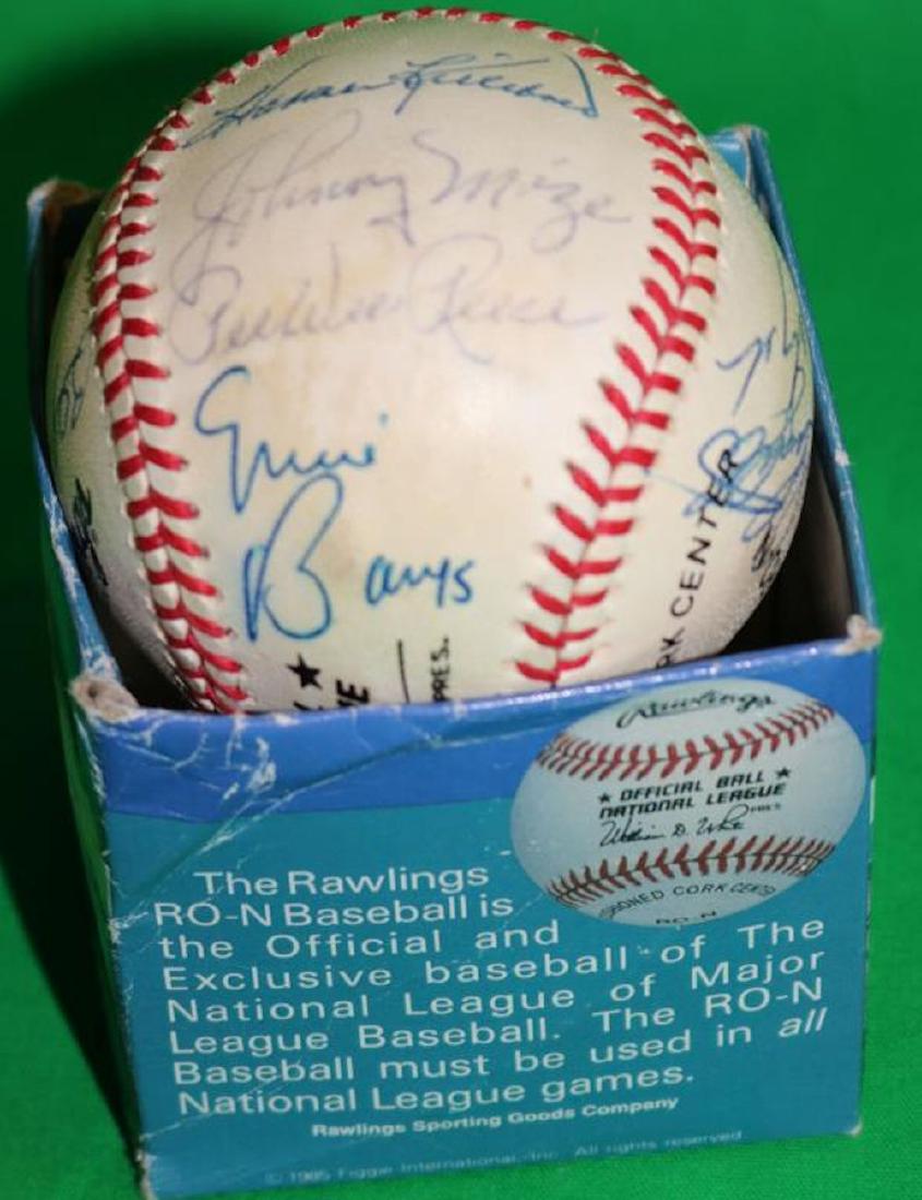 HALL OF FAME SIGNED RAWLINGS BASEBALL. SIGNATURES